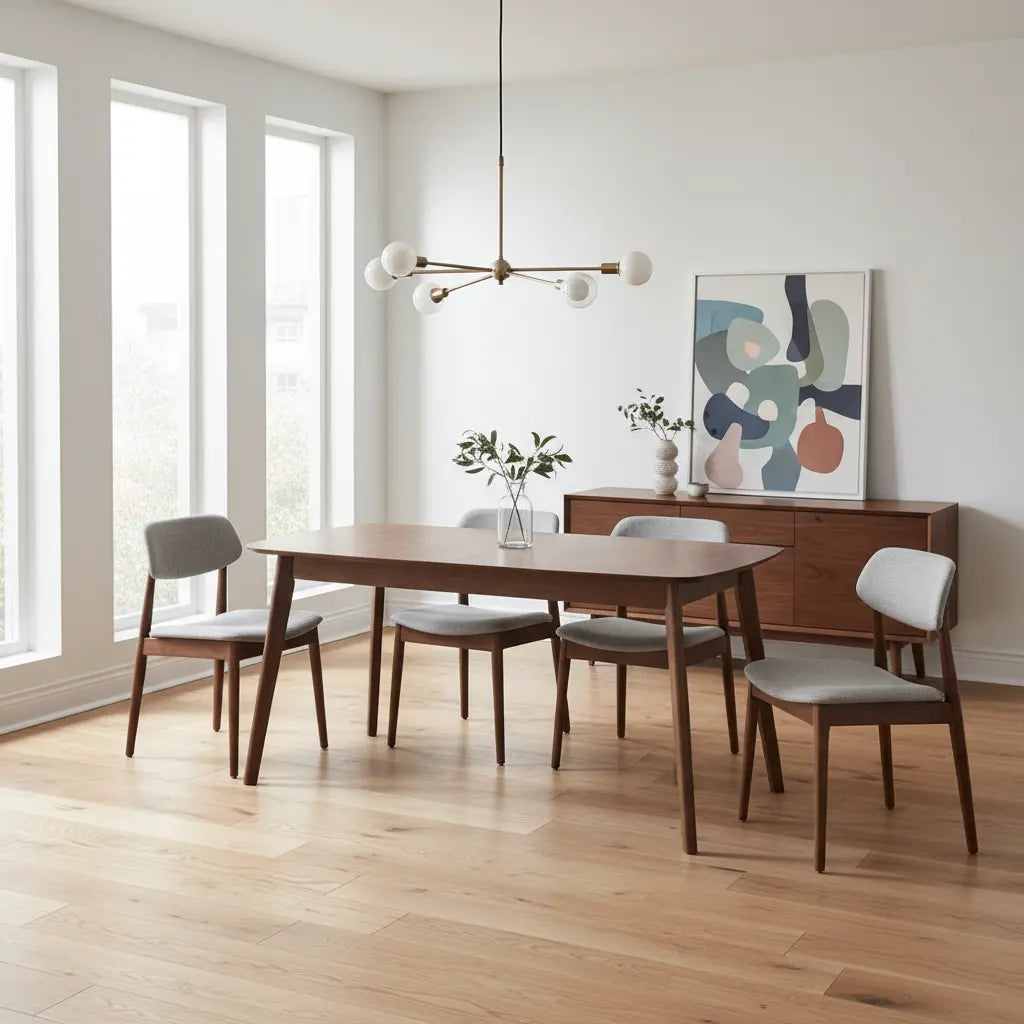 LOEL - Walnut Dining Table - Liquidation Deluxe